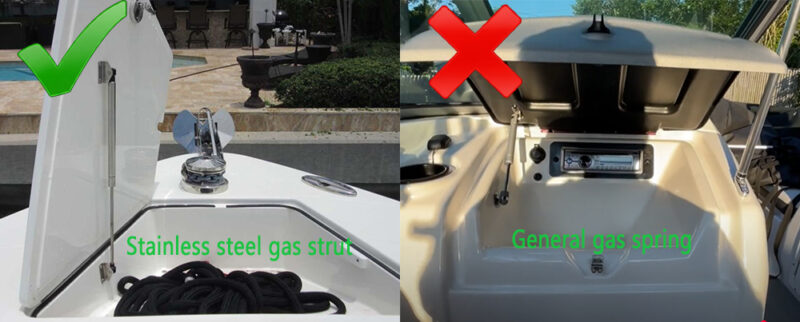 Marine Gas Struts | Gas Shocks For Boat Lid - Gastac