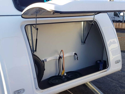 Discover Easy Gas Struts for Caravan Front Locker Upgrades